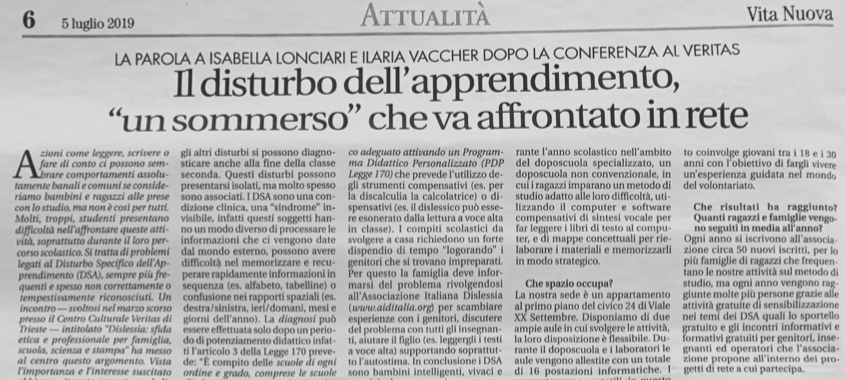 Il DSA un sommerso da affrontare in rete – Stelle sulla Terra Trieste